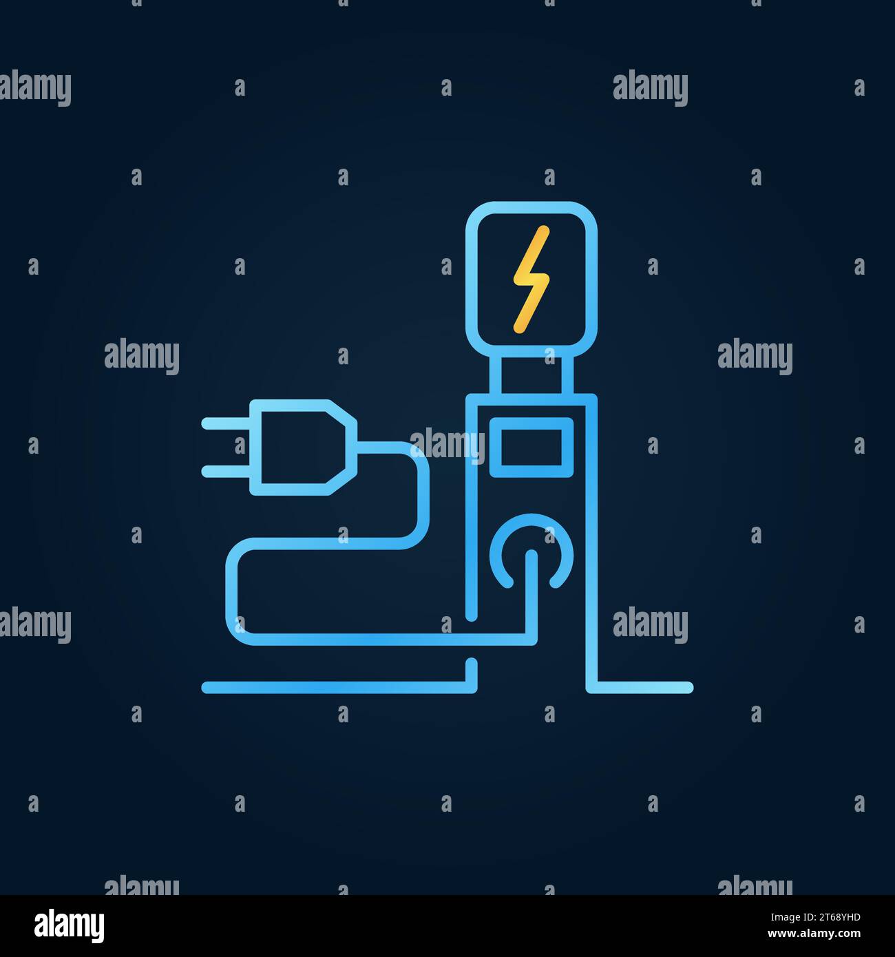 Charging station blue connector Stock Vector Images - Alamy