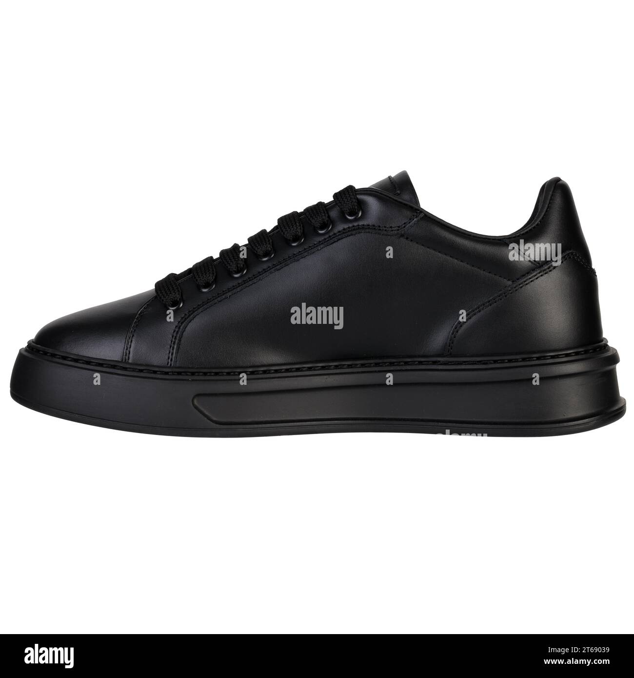 Side Shot Of A Black Leather Shoe, Side Shot Stock Photo - Alamy