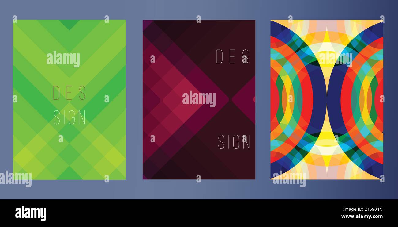 Abstract colorful cover design template. Geometric gradient background ...