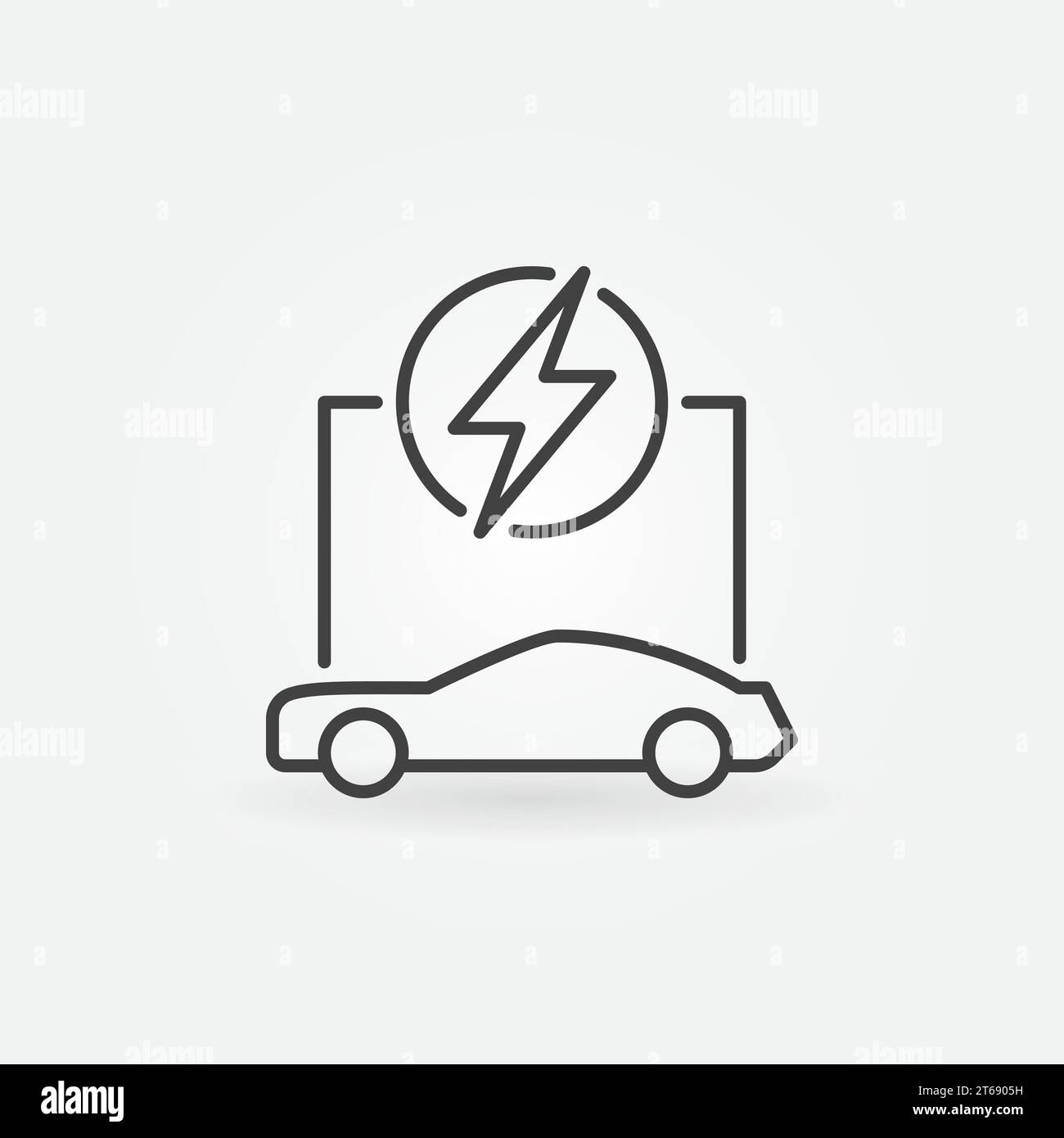 Outline electric car vector concept icon or symbol Stock Vector Image ...