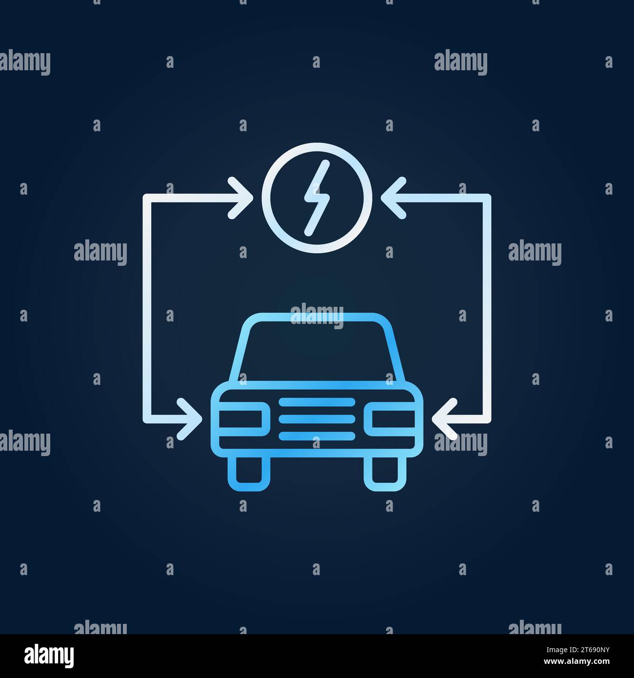 Vector electric auto colorful icon - electric vehicle concept symbol in ...