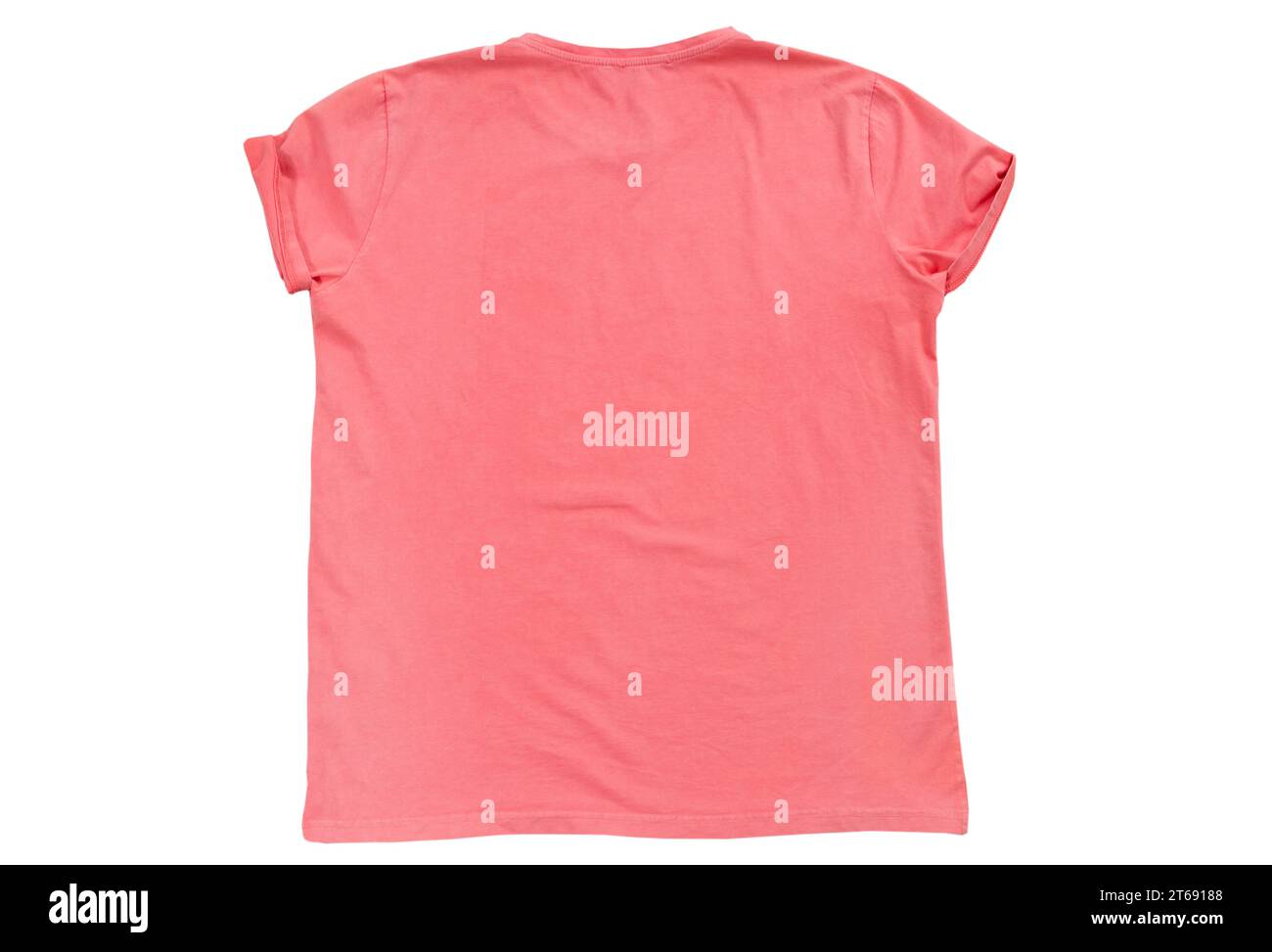 Back view of pink tshirt template ready for your own graphics, t-shirt ...