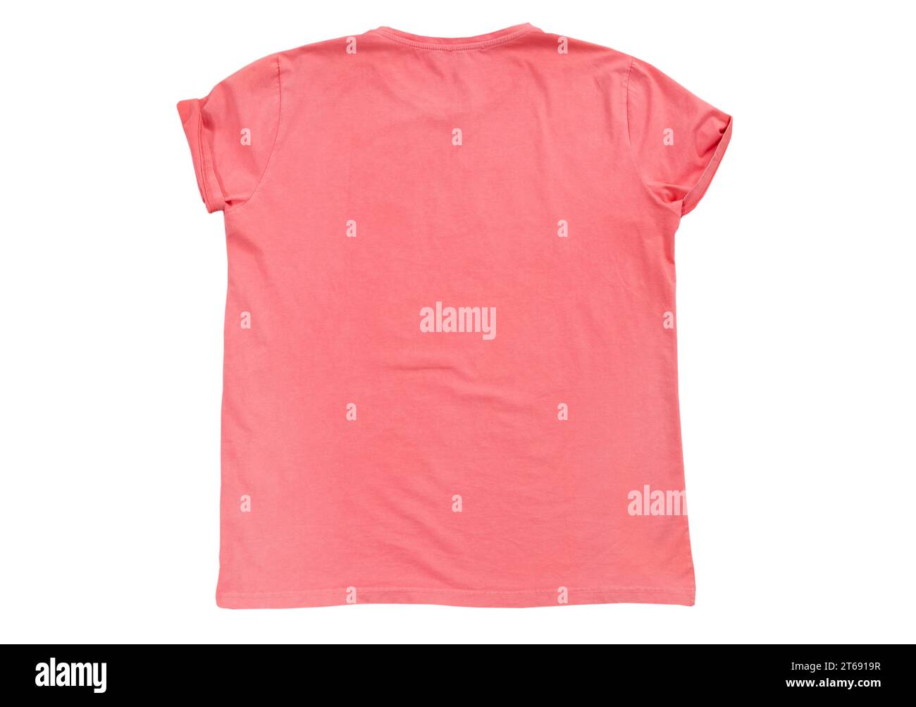 Back view of pink tshirt template ready for your own graphics, t-shirt ...