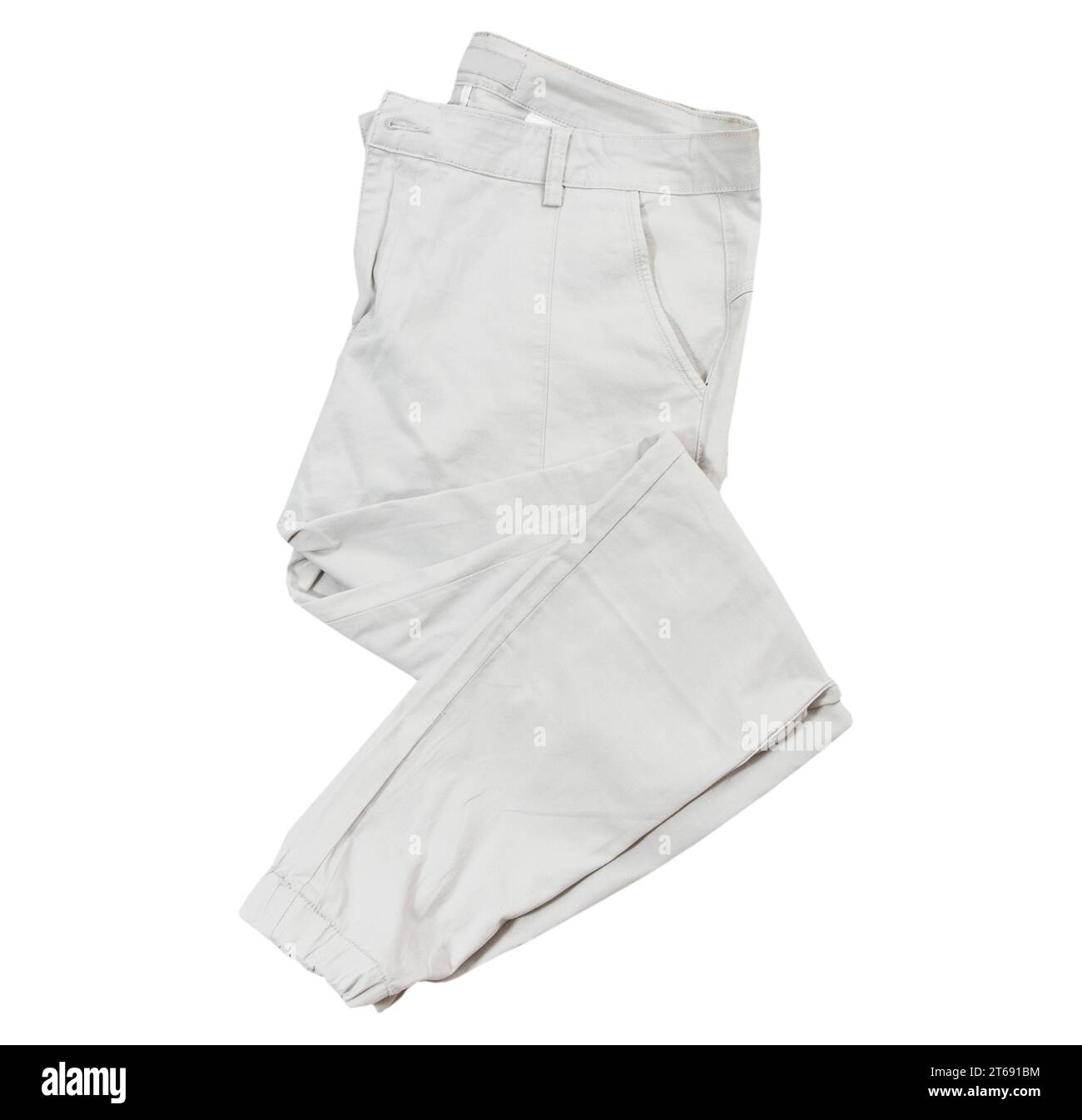 Cargo pants isolated on white, folded cargo pants over white background ...