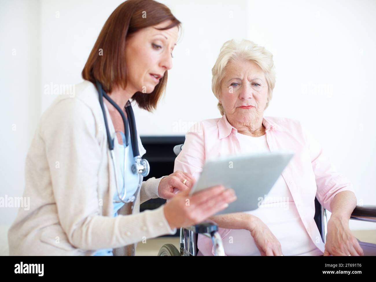 I have some concerns regarding your test results. Mature nurse explains ... I have some concerns regarding your test results. Mature nurse explains ...