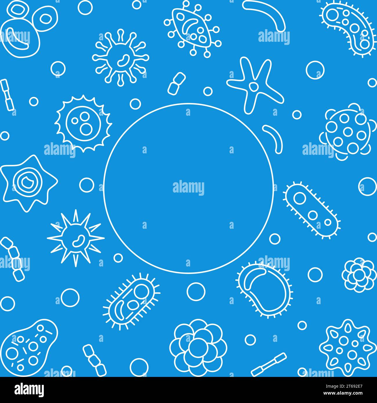 Pathogen square frame with place for your text. Vector concept ...