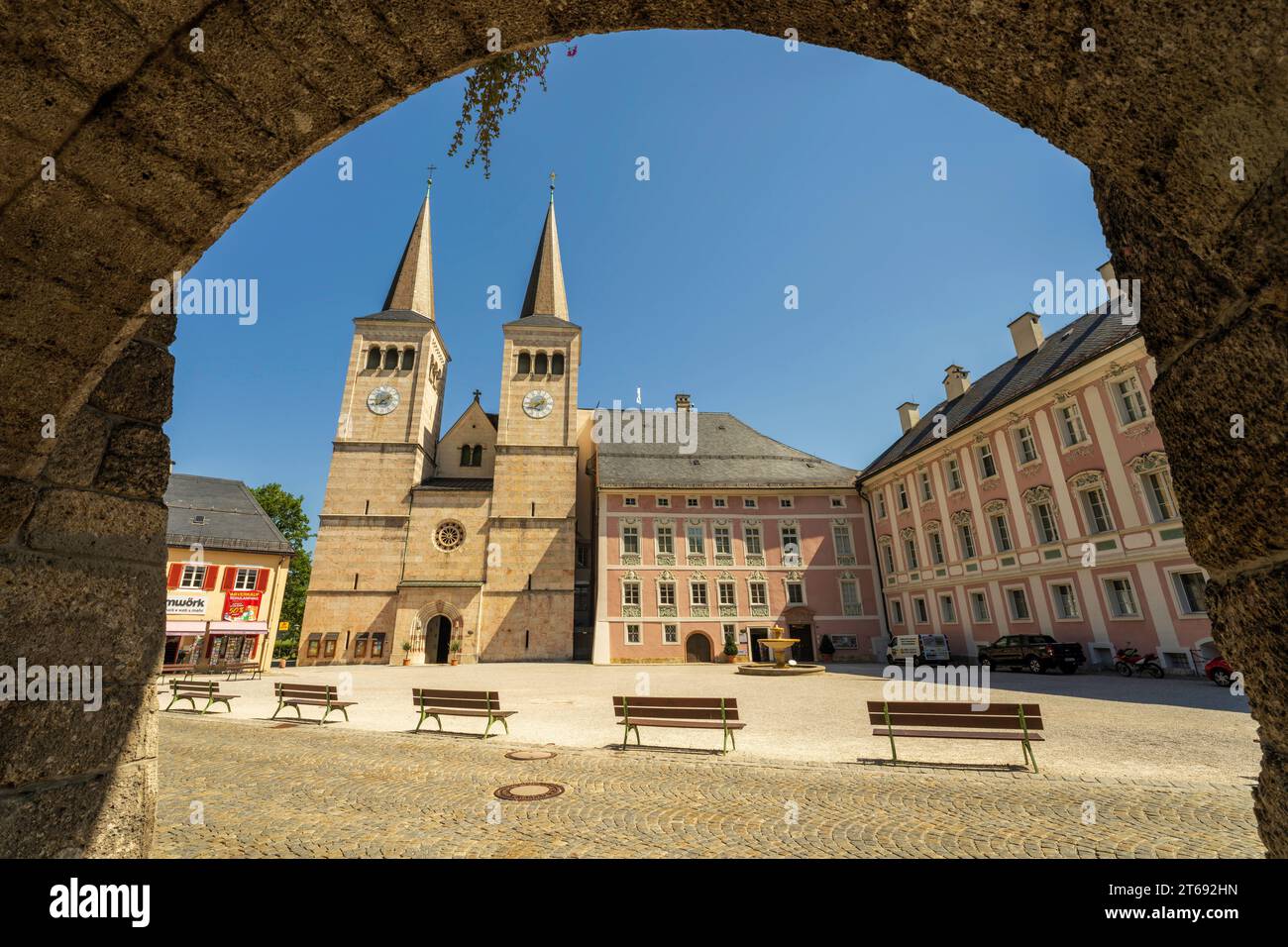 Berchtesgaden, Germany, EU - Aug. 21, 2023. Berchtesgaden cityscape ...