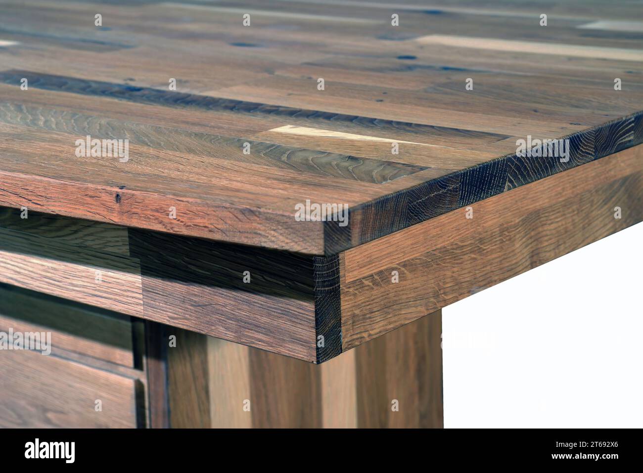 Wooden table surface. Natural wood furniture close view photo ...
