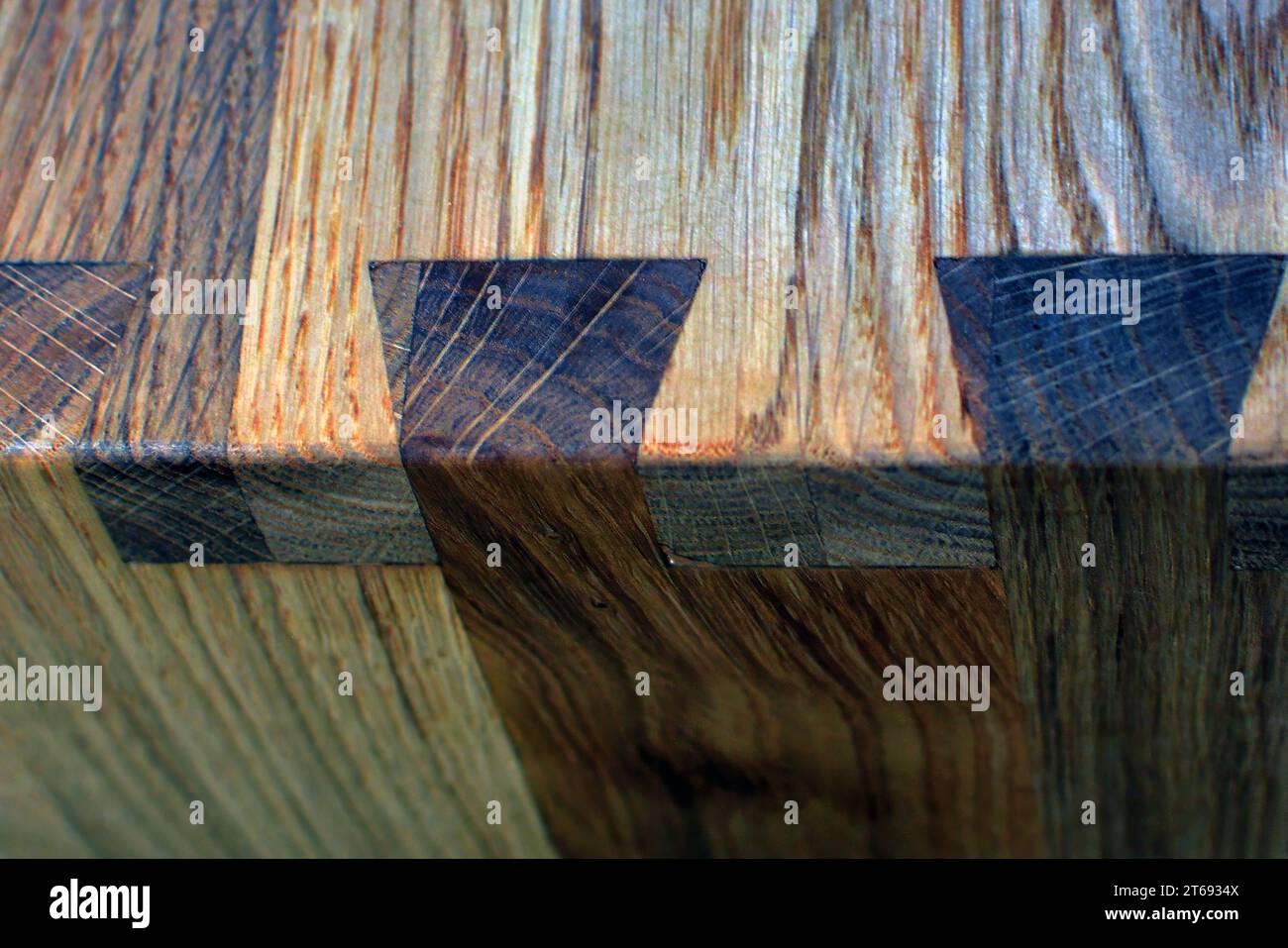 Wooden dinner table surface. Natural wood furniture close view ...