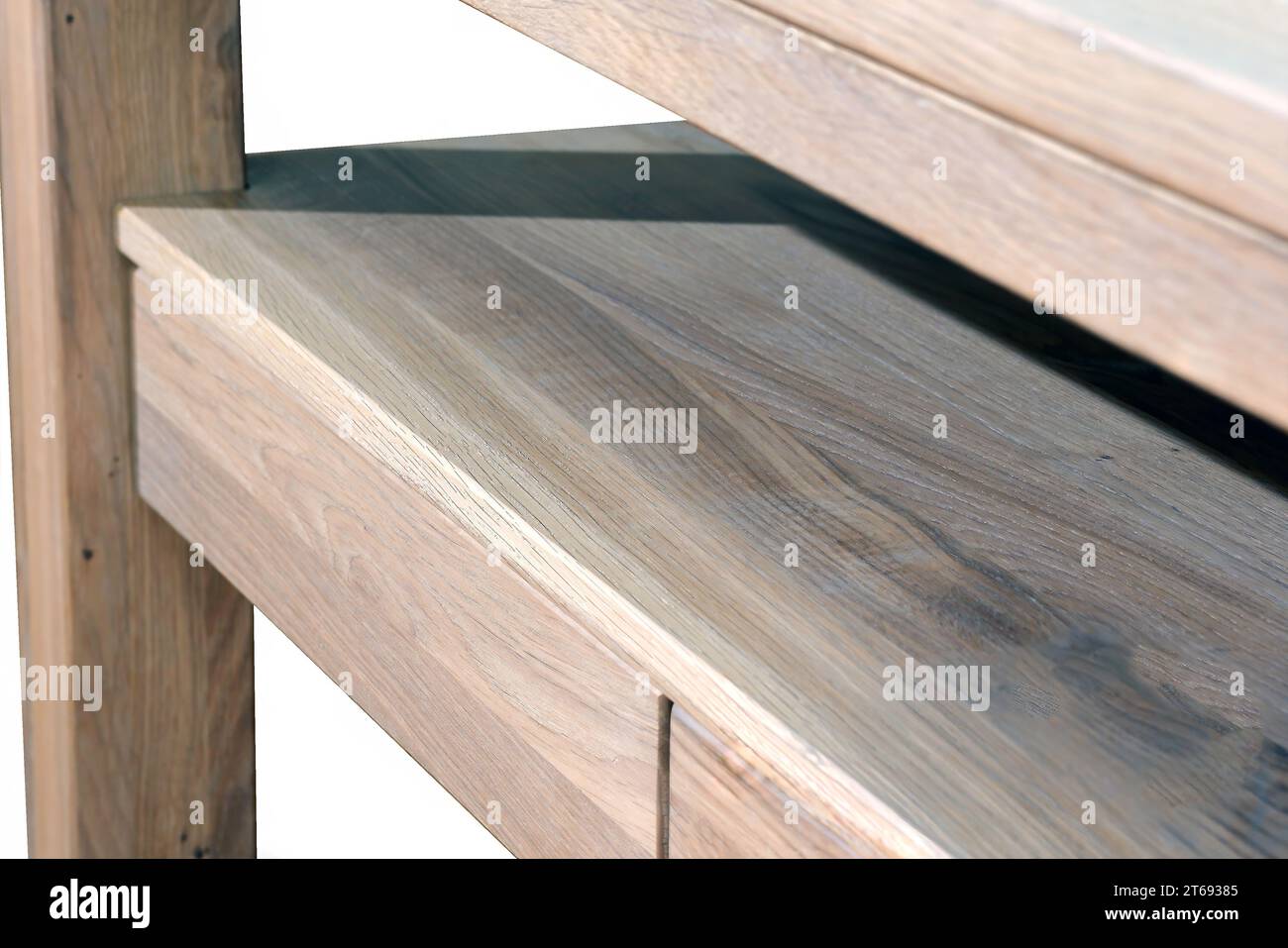 Wooden table surface. Natural wood eco furniture close view. Solid wood ...
