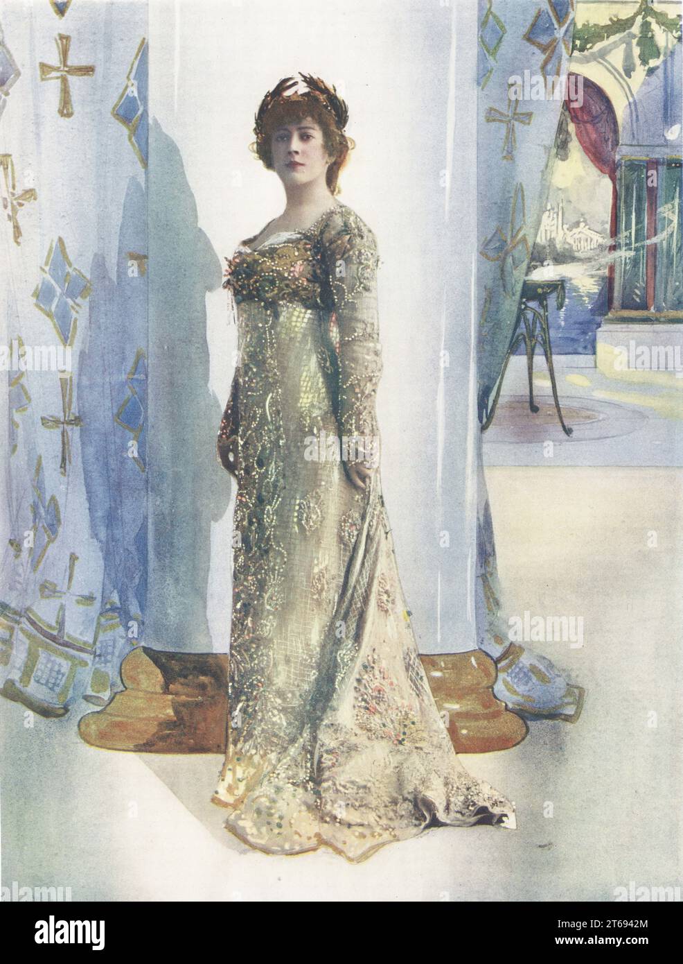 Mme. Jane Hading as Empress Josephine in Plus Que Reine, a historical ...