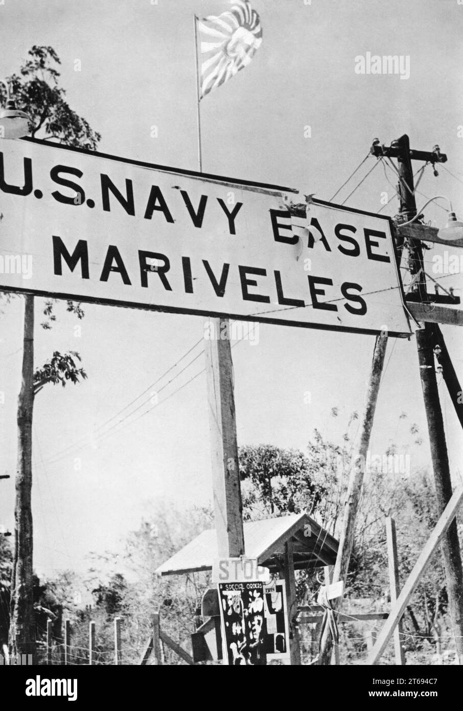 American base captured by the Japanese at Mariveles on the Bataan ...