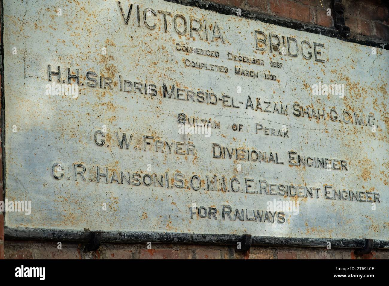 the plaque reads Victory Bridge and has been designated by the United ...