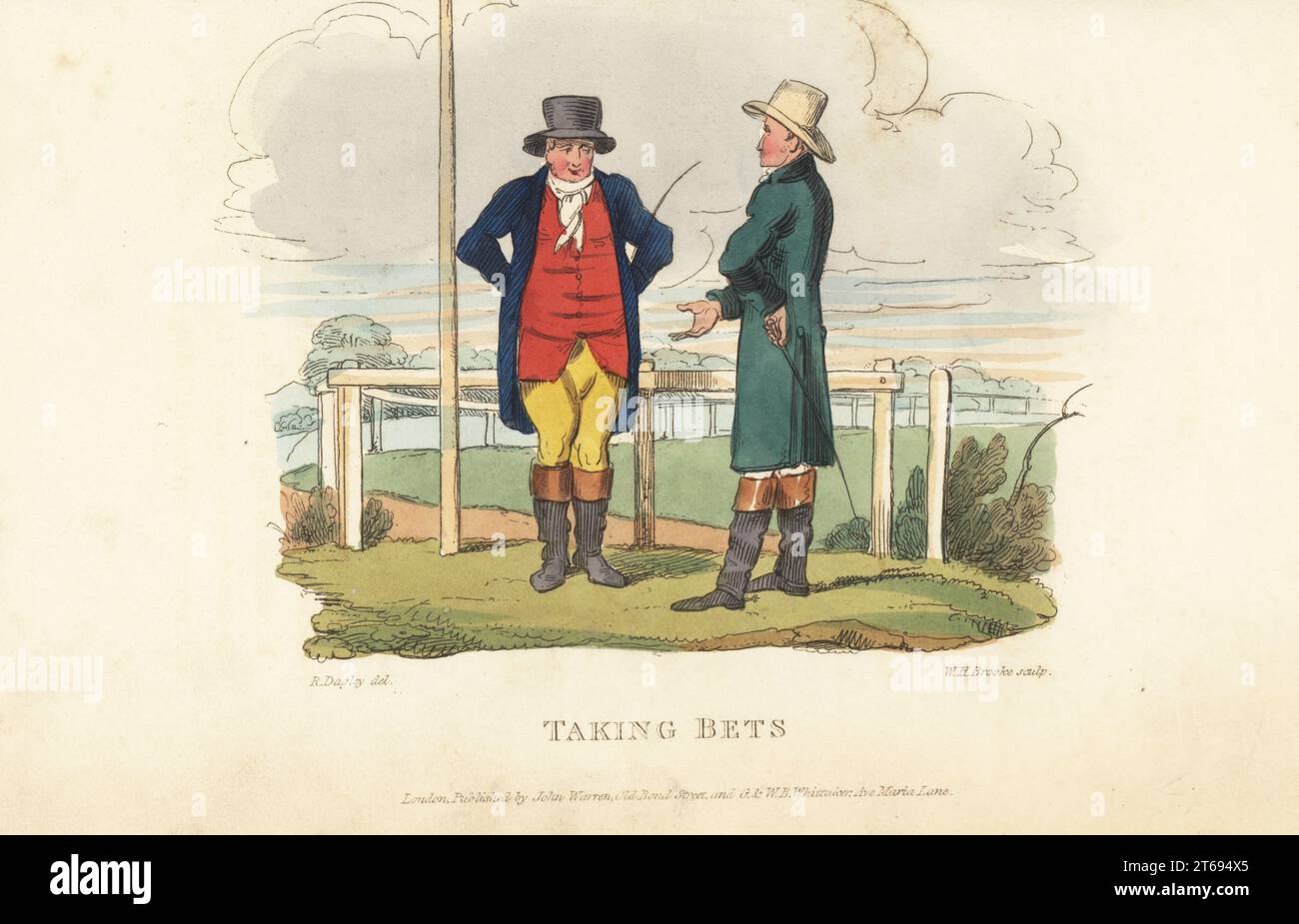 English gentleman placing a bet with a bookie at Newmarket racecourse ...