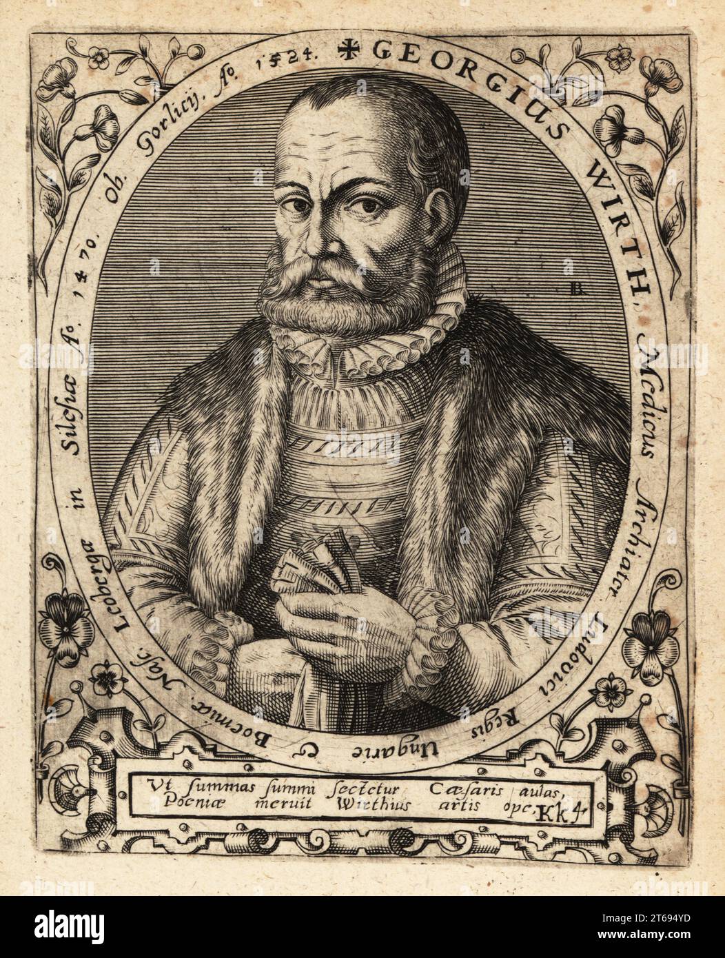 George Wirth, German physician to King Louis of Hungary, born in ...