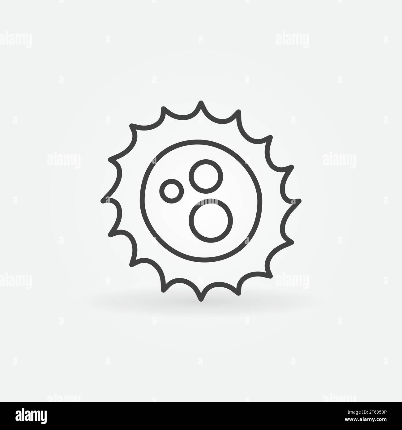 Virus outline vector concept icon or design element Stock Vector Image ...