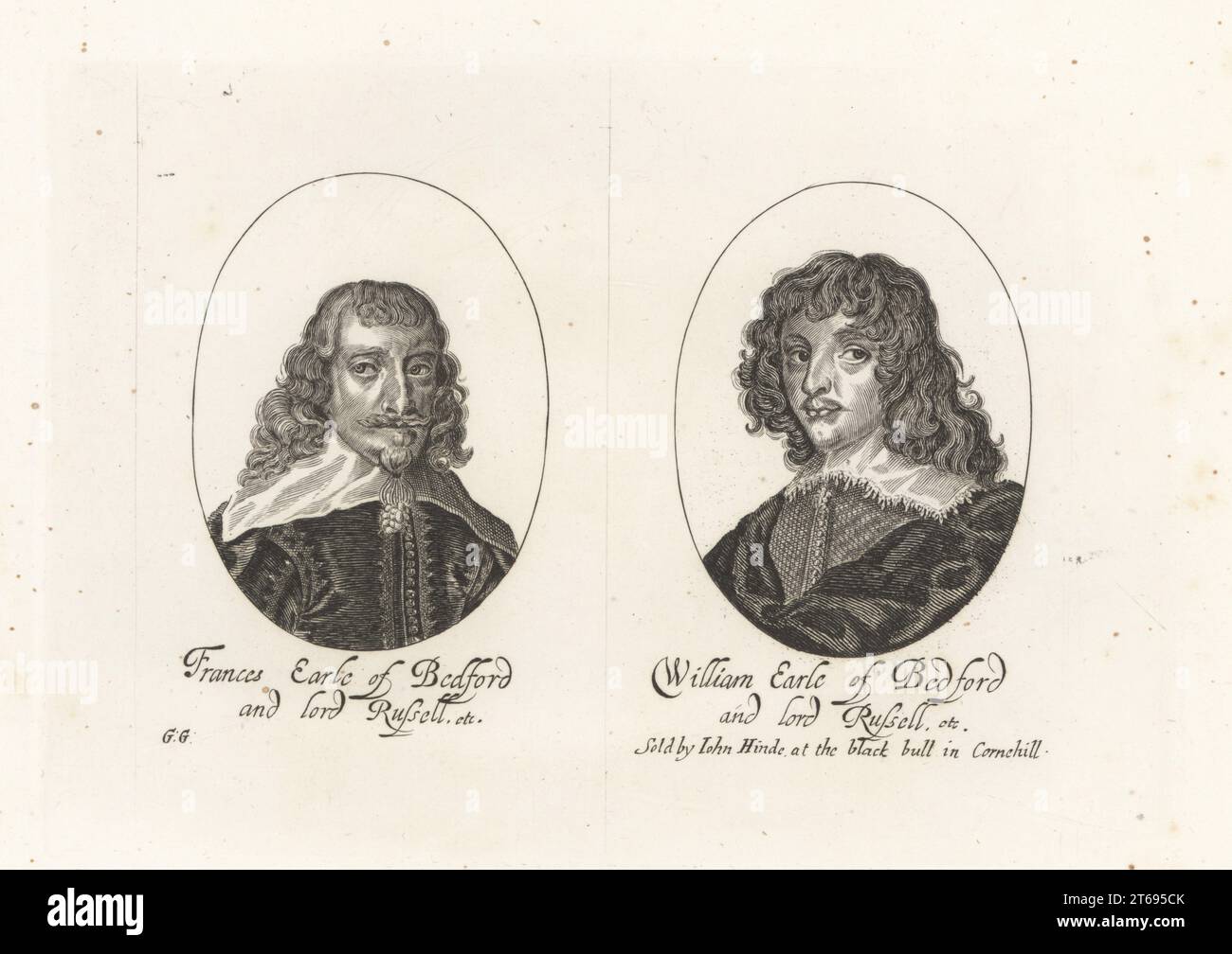 Oval portraits of Frances Russell, 4th Earl of Bedford, Lord Russell ...