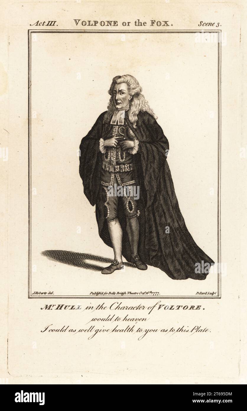 Mr. Thomas Hull in the character of Voltore in Ben Jonsons Volpone ...