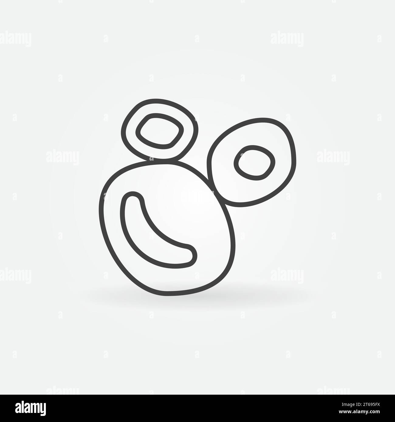 Human Cell vector concept icon or logo element in thin line style Stock ...