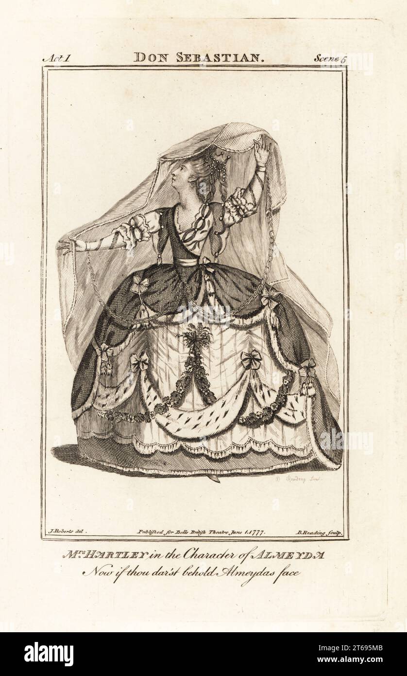 Mrs Elizabeth Hartley in the character of Almeyda in John Drydens Don ...