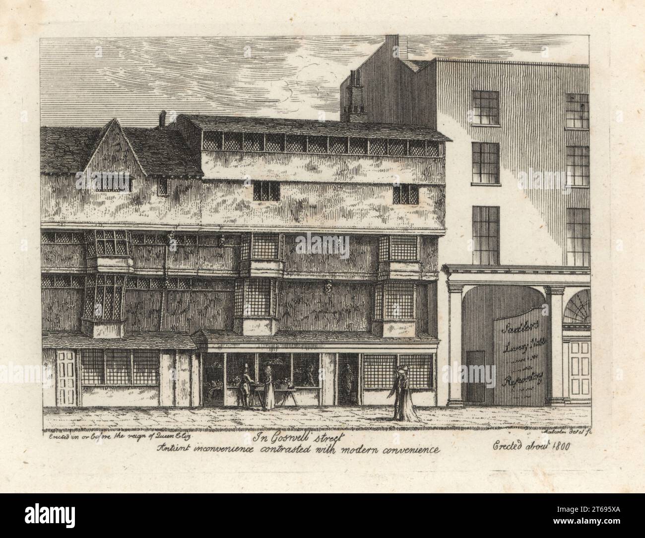 View of Sadler's Livery Stables and Horse Repository, built 1800, and ...