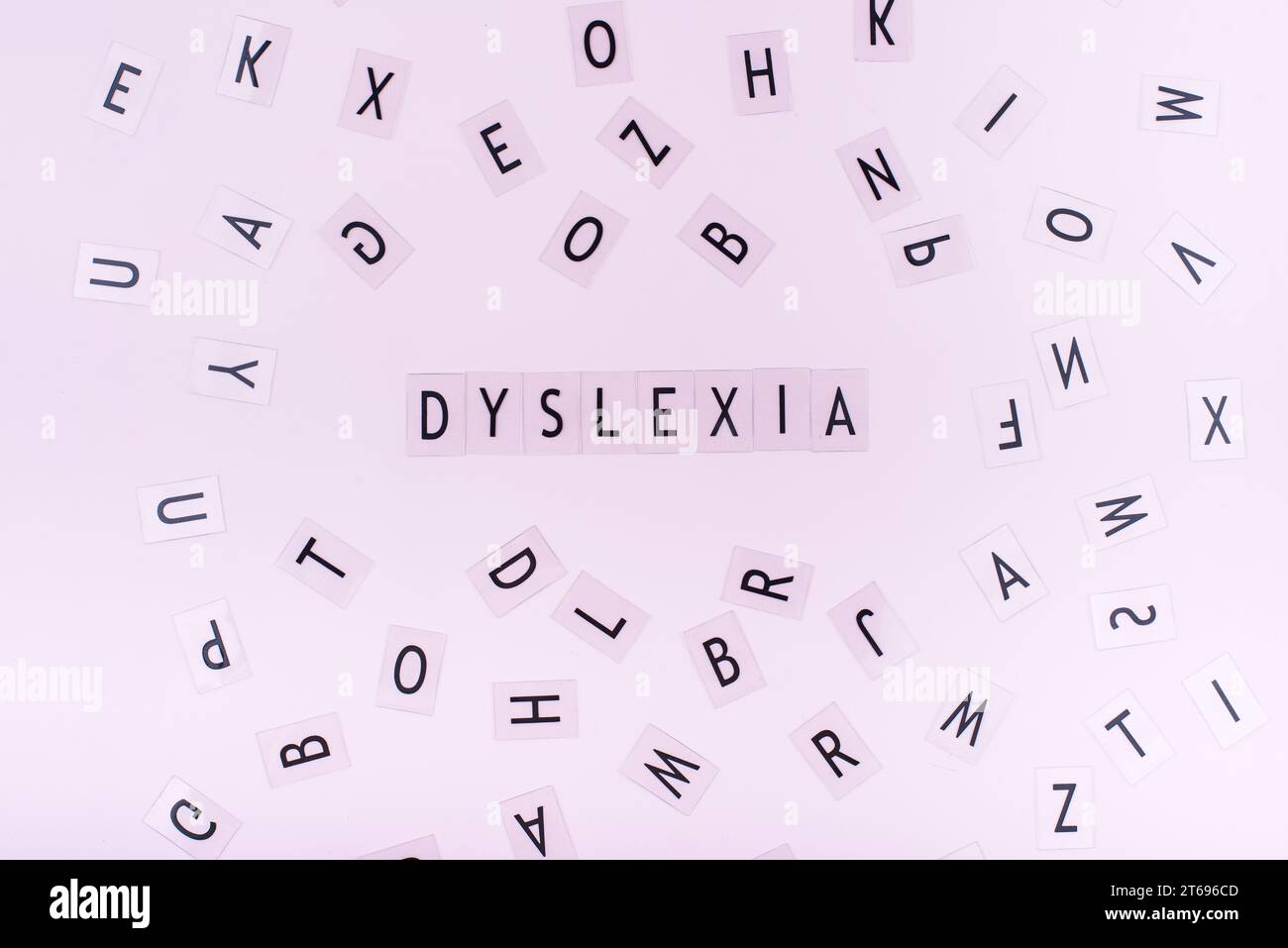 Dyslexia awareness concept with letters Stock Photo - Alamy