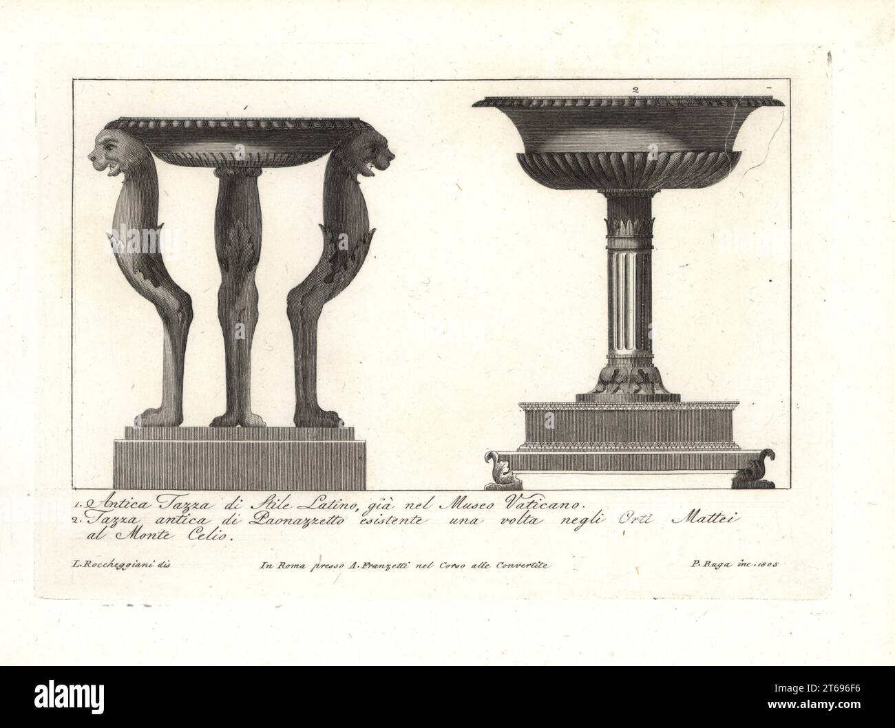 Ancient tripod cup or tazza, Latin Style, in the Vatican Museum 1, and ...