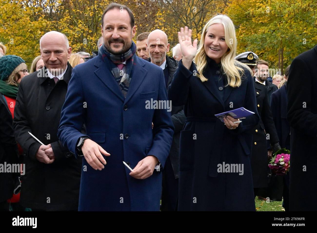Kai Wegner, Kronprinz Haakon von Norwegen und Kronprinzessin Mette ...