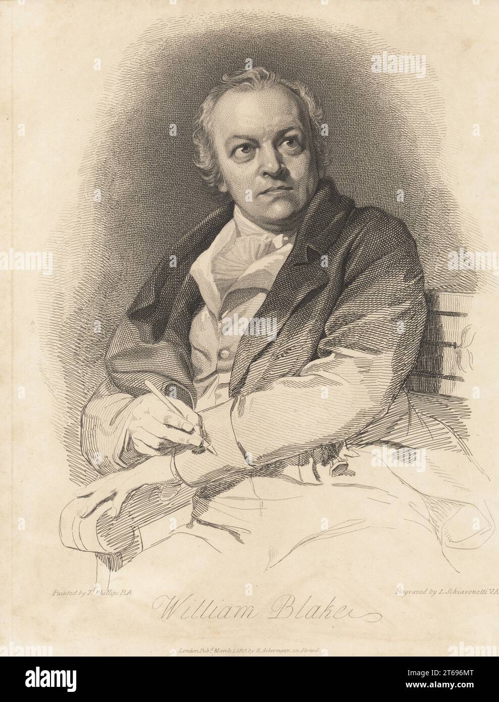 Portrait of William Blake, English poet, painter, and printmaker, 1757 ...