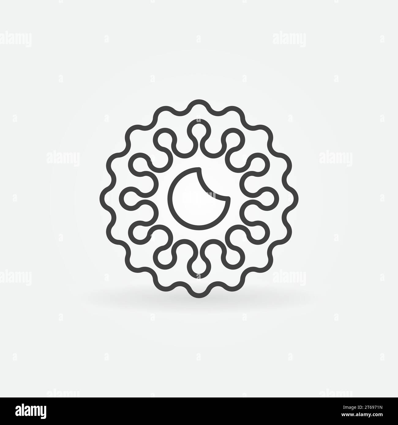 Bacteria or Virus outline vector simple concept icon or logo element ...