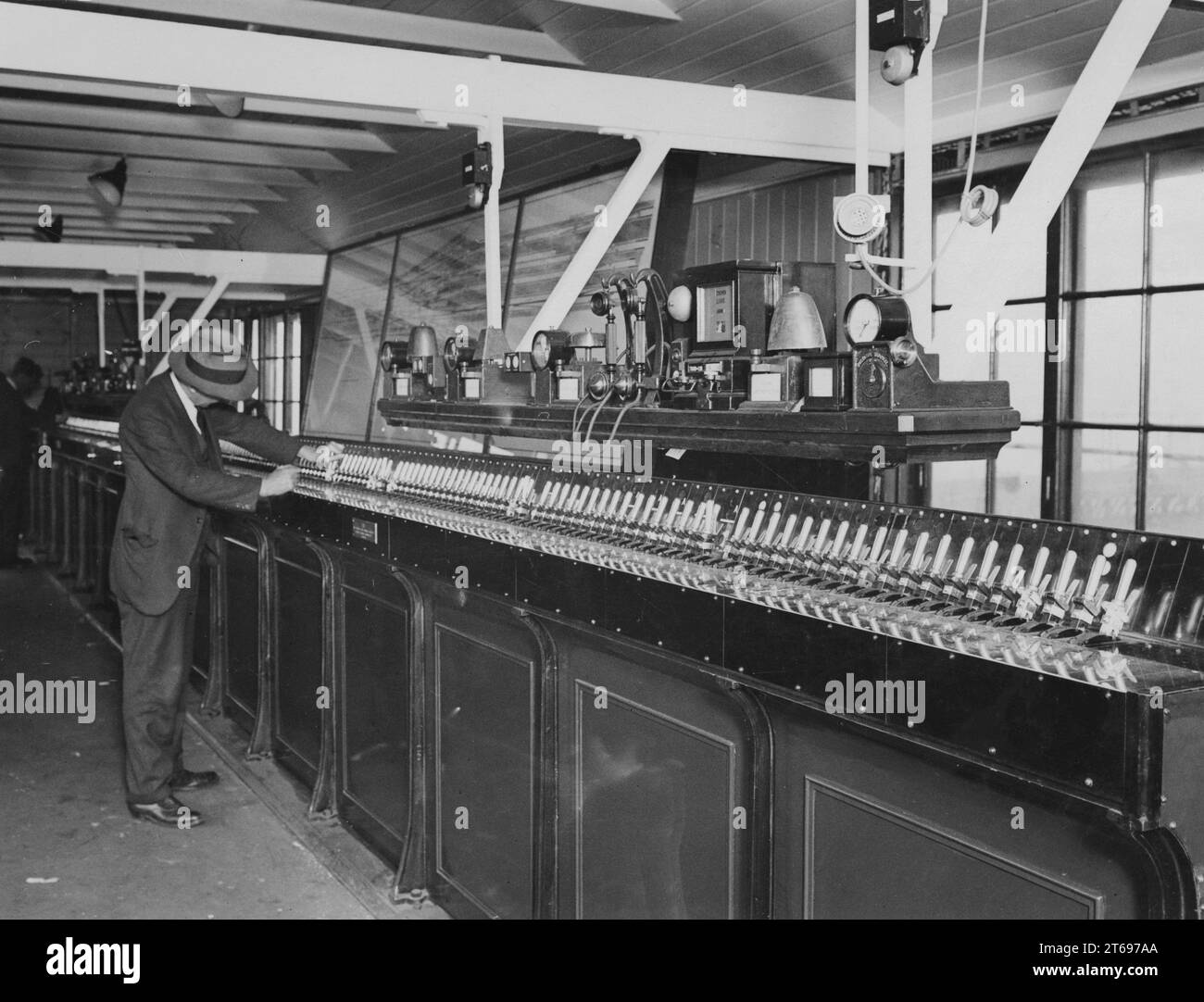 New electric signal box at Kings Cross station. [automated translation ...