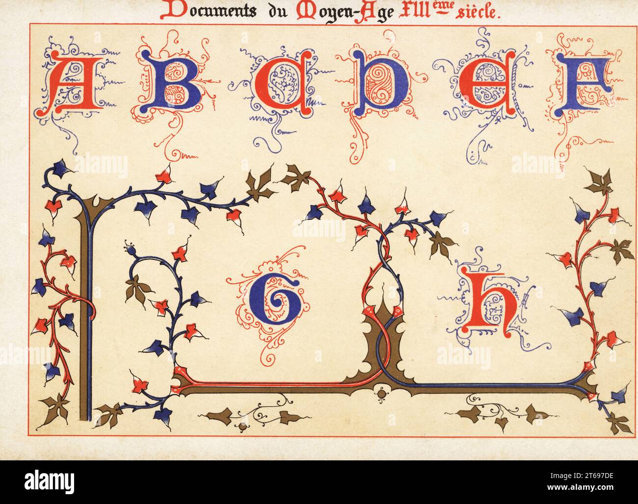 Illuminated manuscript alphabet hi-res stock photography and images - Alamy