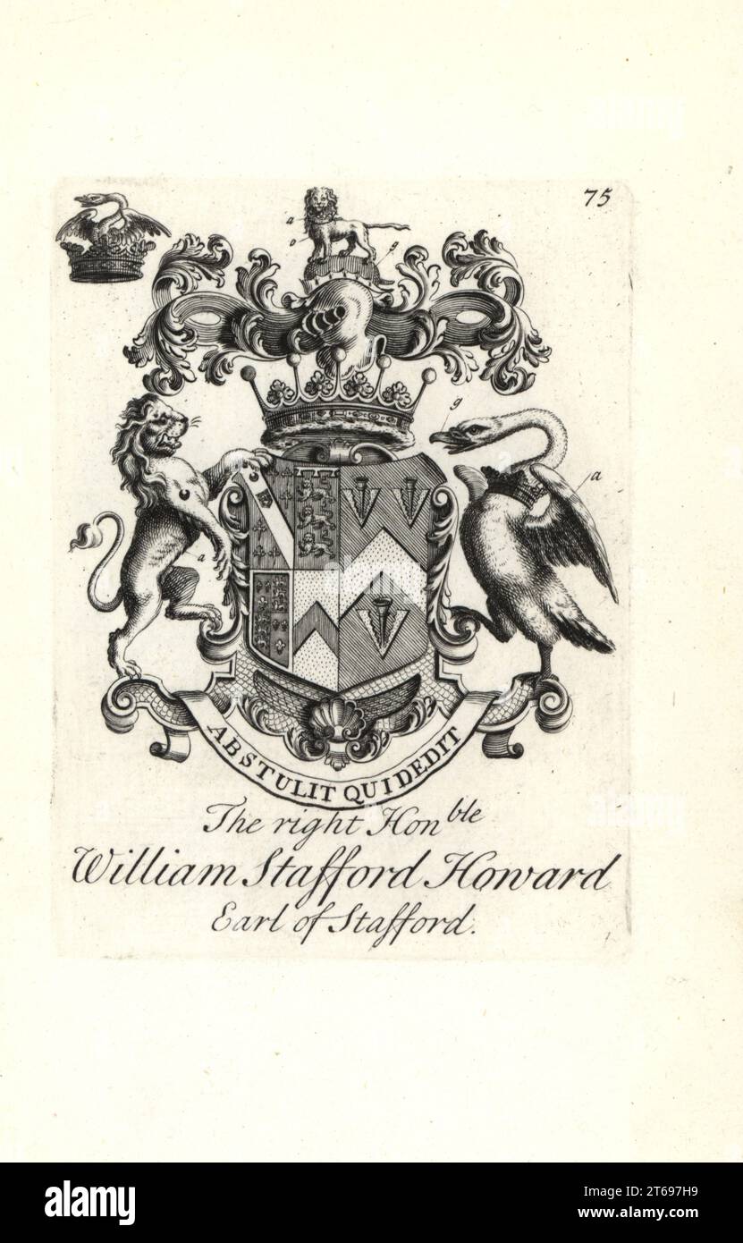 Coat of arms and crest of the right honorable William Stafford Howard ...