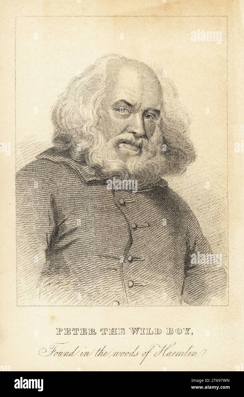 Peter the Wild Boy, famous German feral child, 1712-1785. Found in the ...