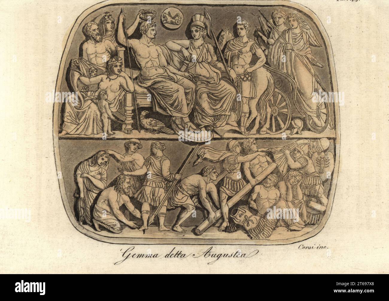 The Gem of Augustus, or Gemma Augustea, a sardonyx cameo depicting the ...