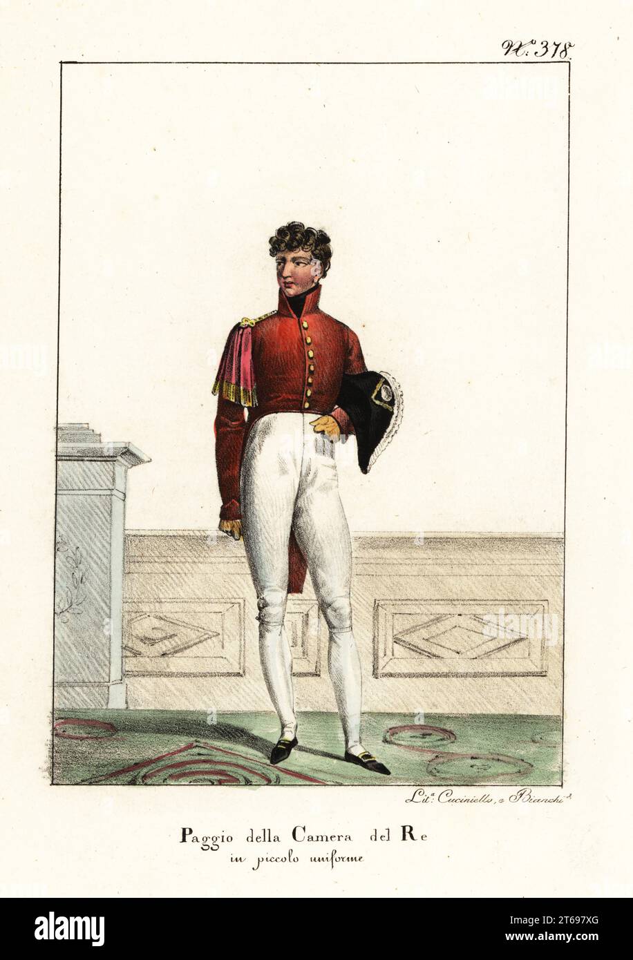 Uniform of a Page of the French Royal Bedchamber to King Louis XVIII ...