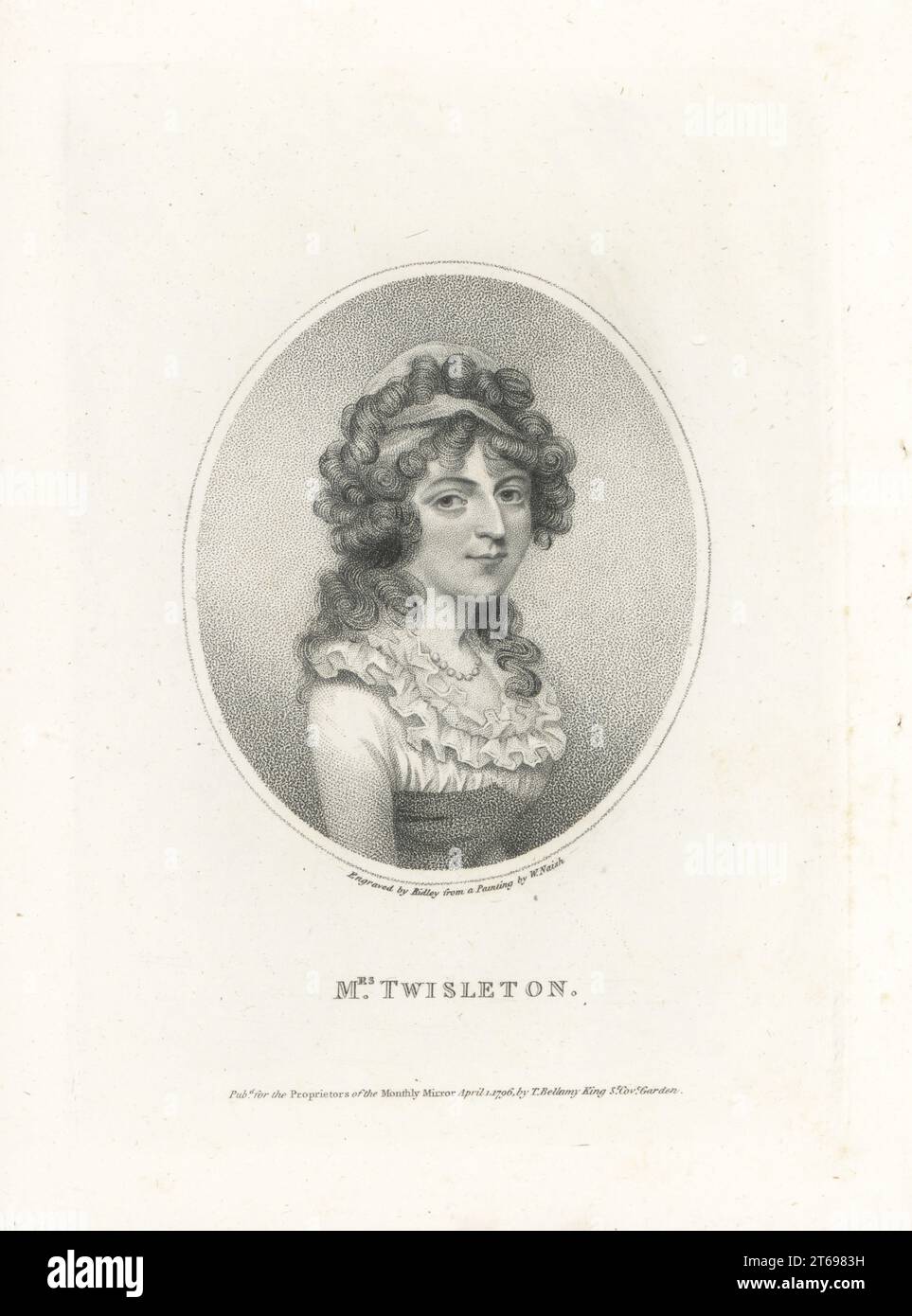 Charlotte Wattell, English Georgian actress and singer, wife of Thomas ...