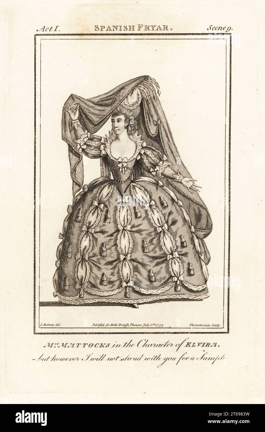Mrs Isabella Mattocks in the character of Elvira in John Drydens The ...