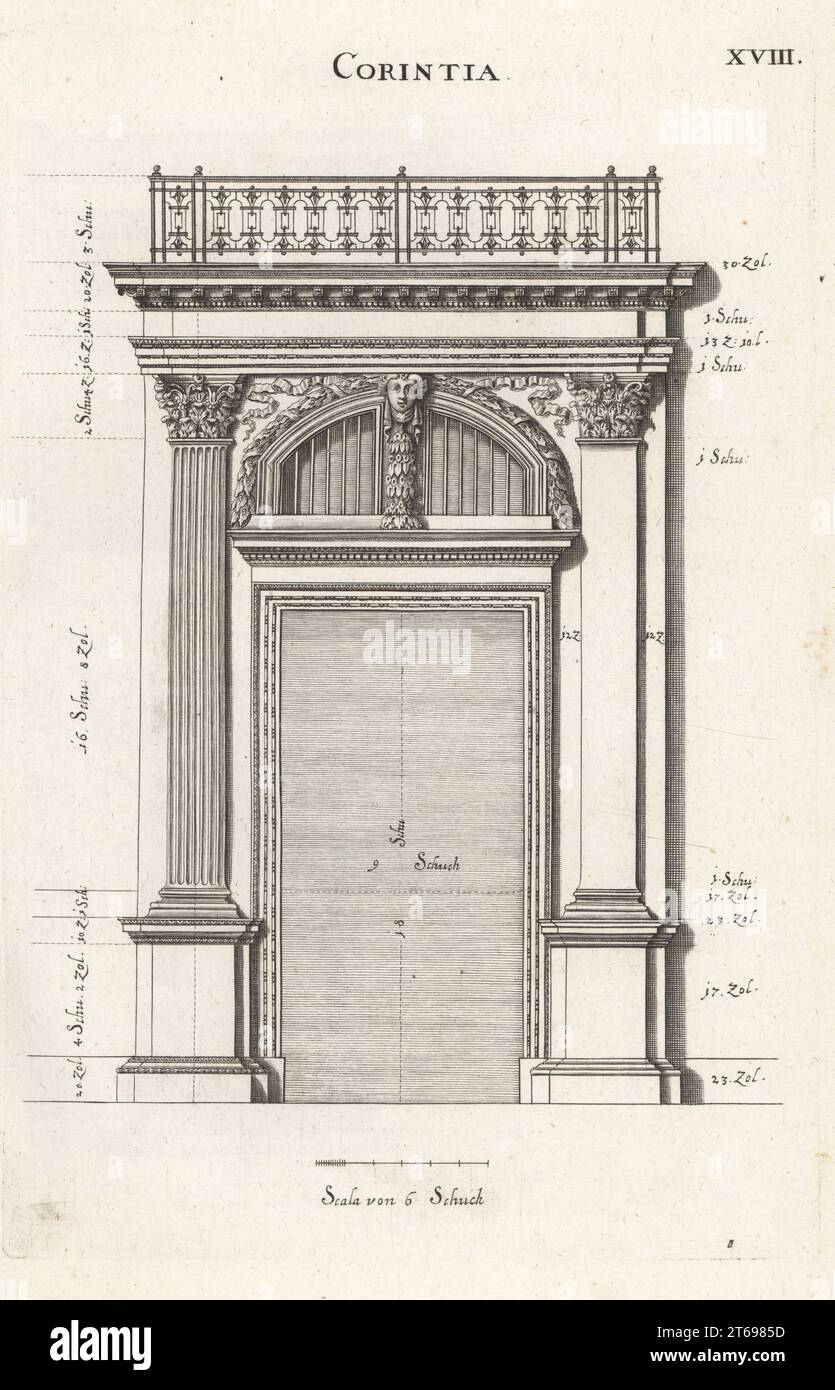 Portal with pilaster in the Corinthian order. Corintia. Copied from ...