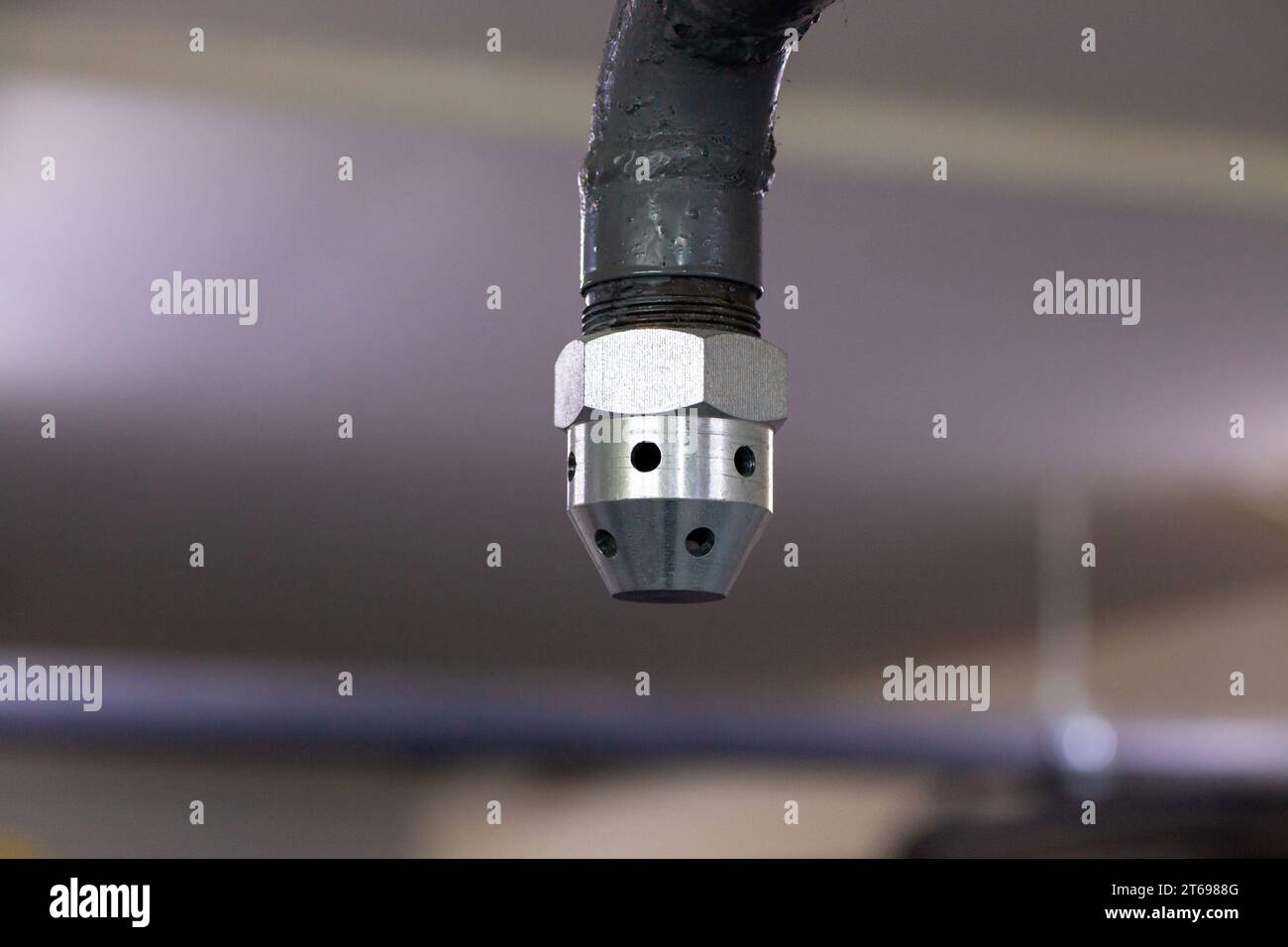 Gas extinguishing pipeline nozzle for fire suppression. Safety ...