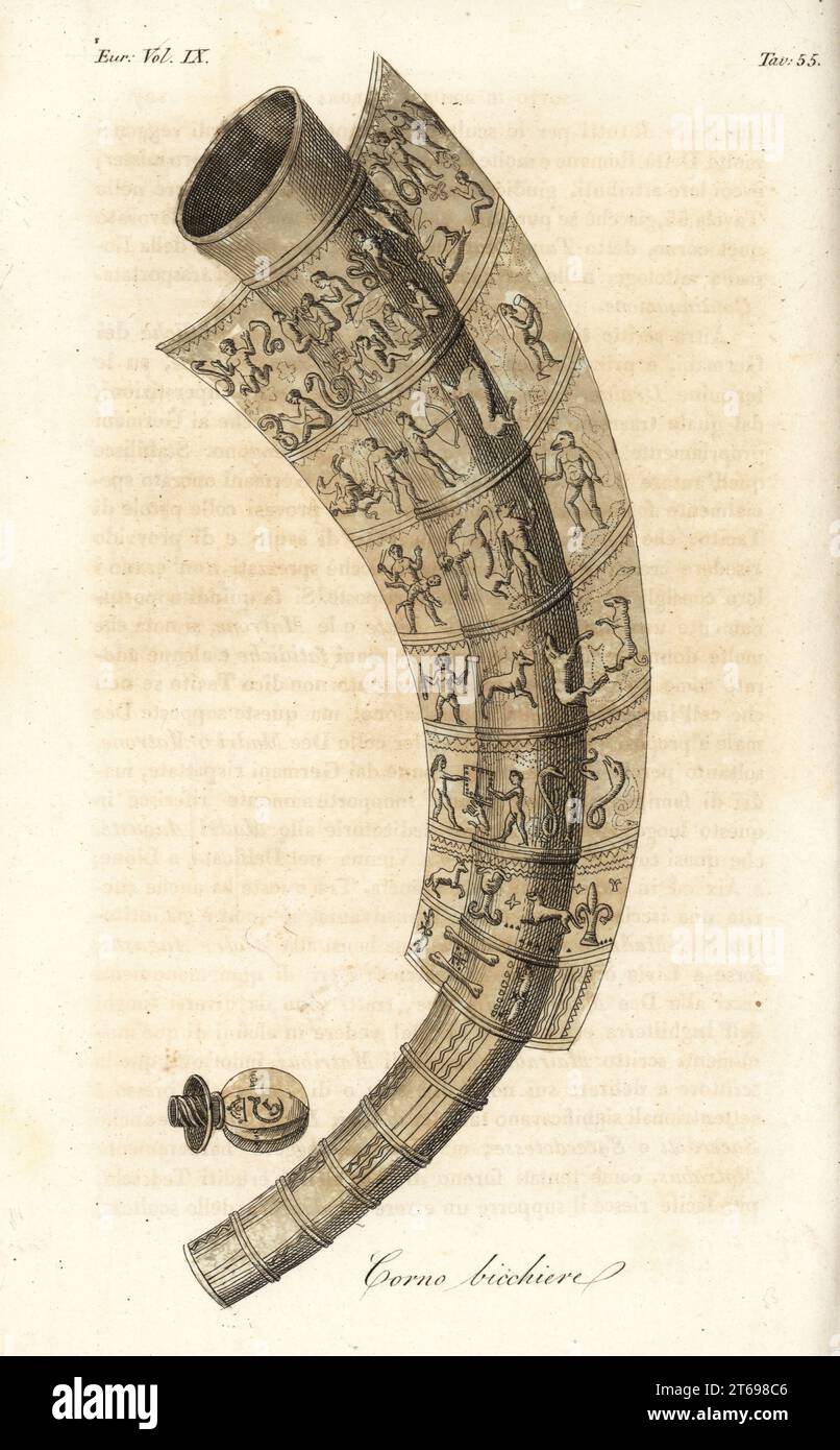 Golden Horn of Gallehus, Denmark, drinking horn or Tunderense ...