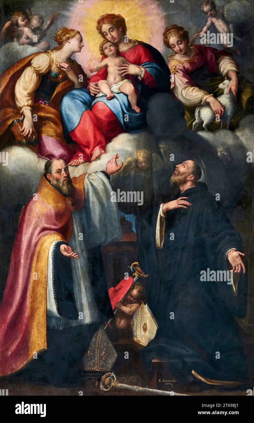 Madonna col Bambino con S. Caterina,S.Agnese, S. Bernardo diacono e S ...