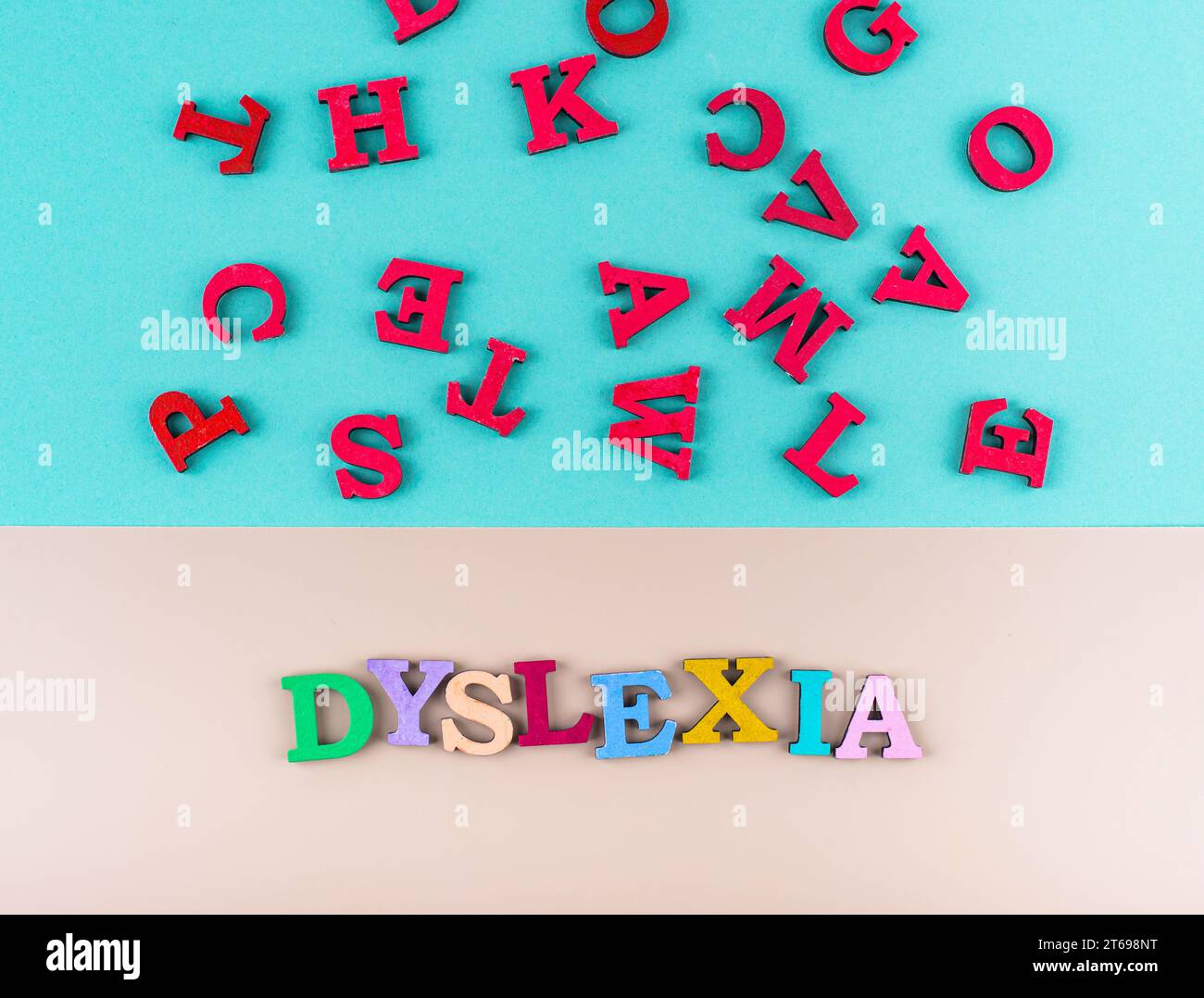 Dyslexia awareness concept with letters Stock Photo - Alamy
