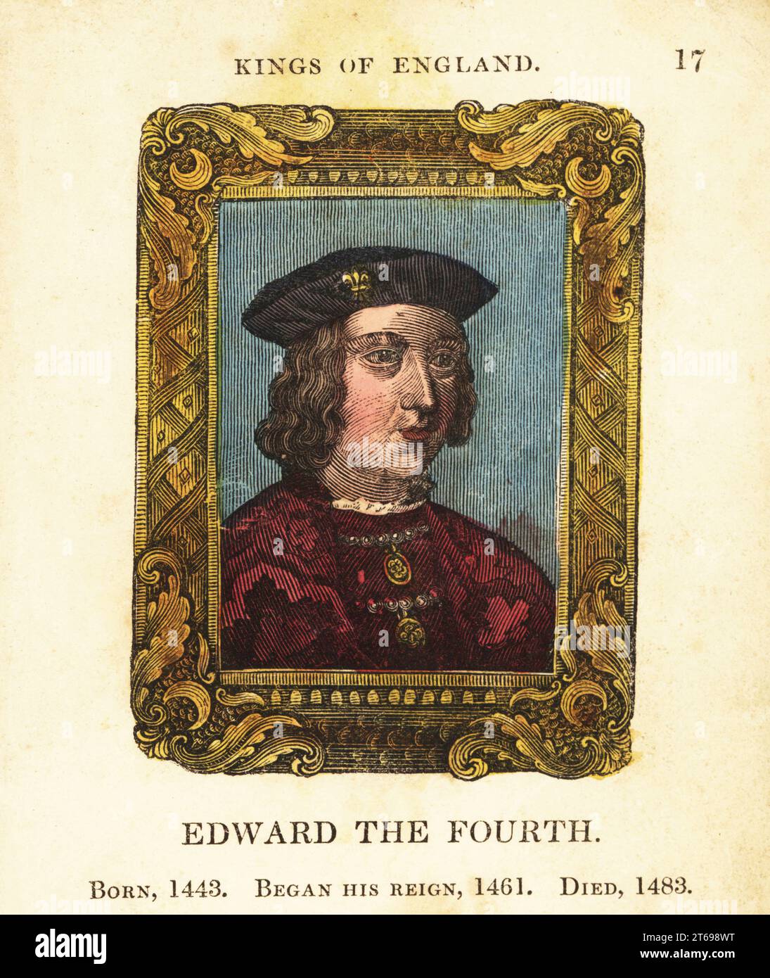 Portrait of King Edward the Fourth, Edward IV of England, born 1443 ...