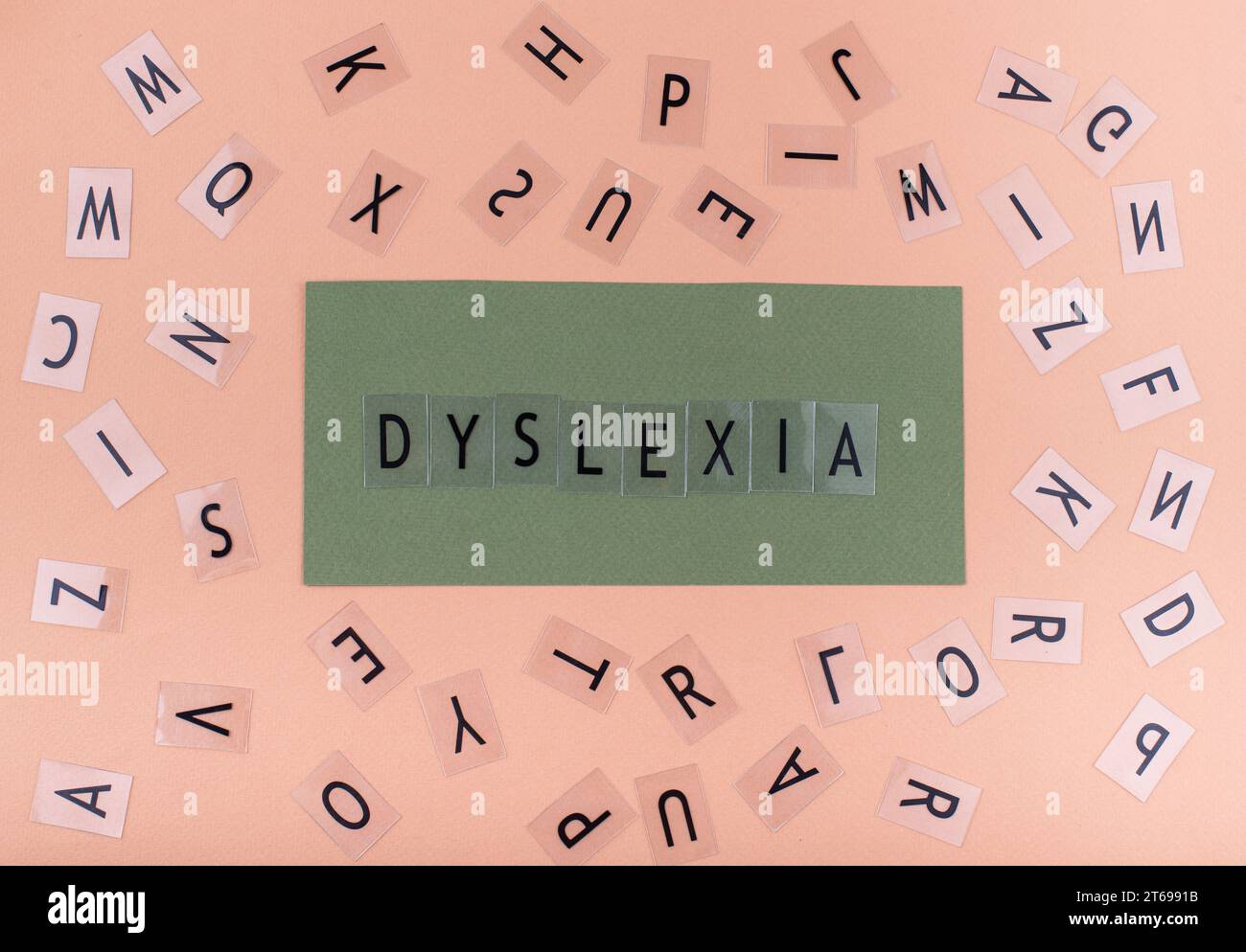 Dyslexia awareness concept with letters Stock Photo - Alamy