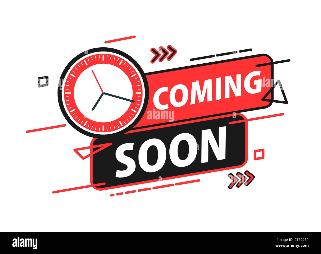 Red and Black Coming Soon Countdown Clock Vector Design. Vector ...
