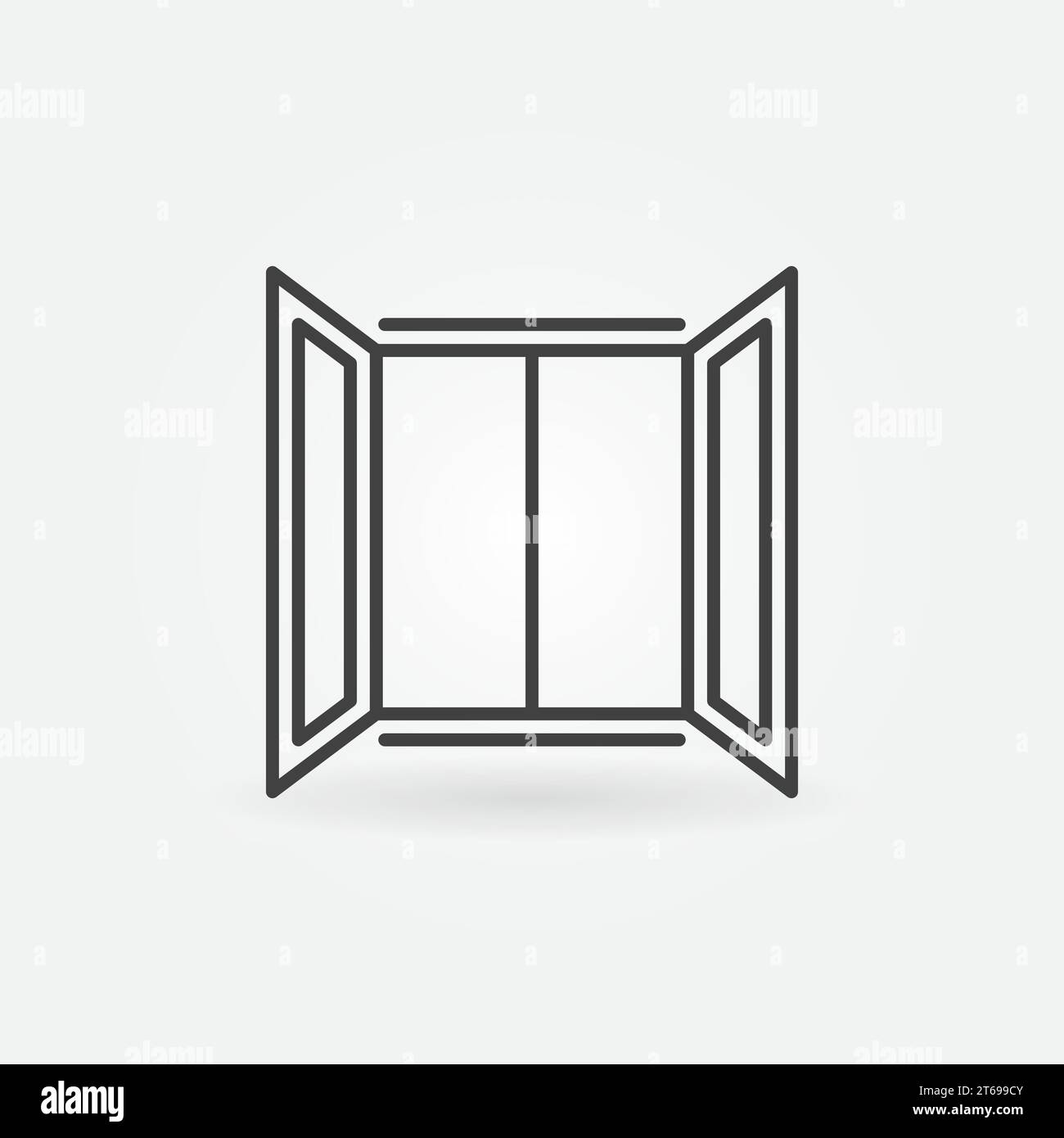 Open Window outline concept simple icon or design element Stock Vector ...