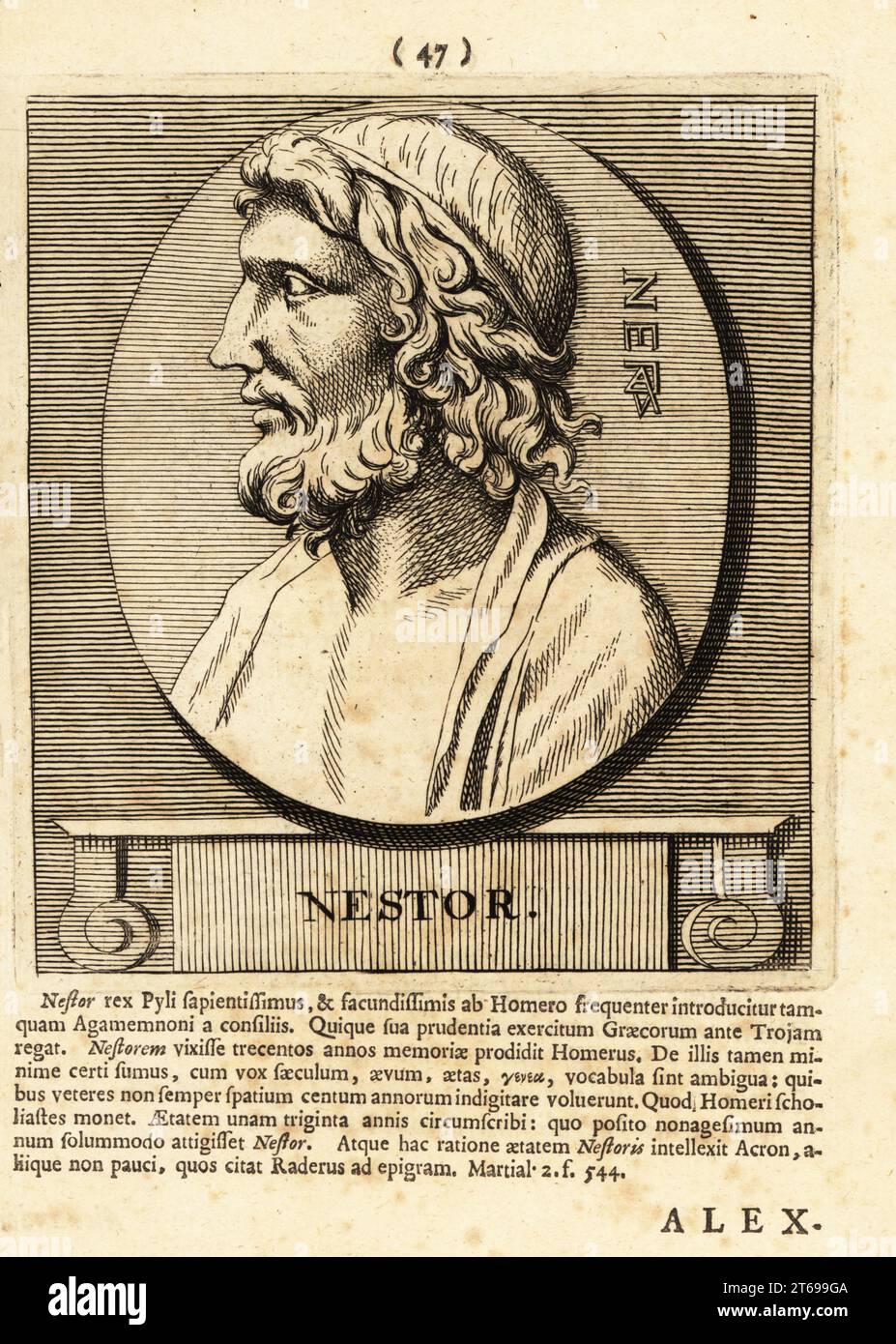 Nestor of Gerenia, legendary wise King of Pylos described in Homer's Odyssey. Son of King Neleus ...