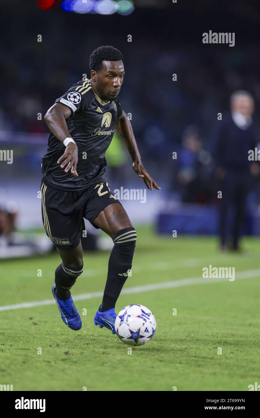 Naples, Italy. 08th Nov, 2023. Berlin's Dutch forward Sheraldo Becker ...