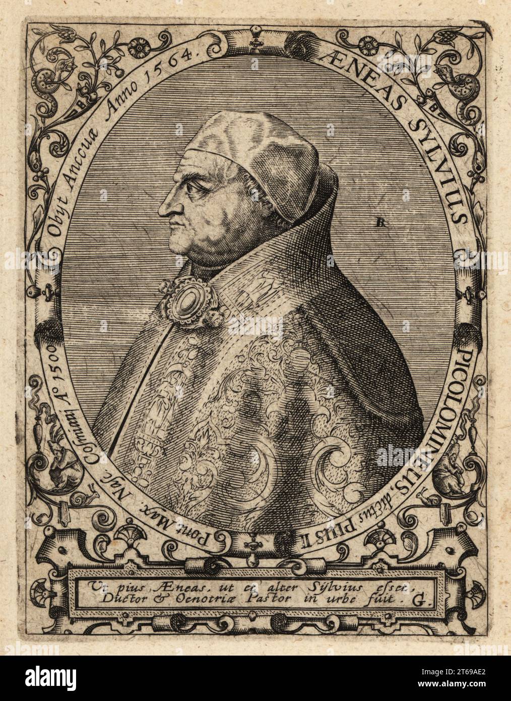 Pope Pius II, 1405-1464, Eneo Silvio Bartolomeo Piccolomini. Aeneas ...
